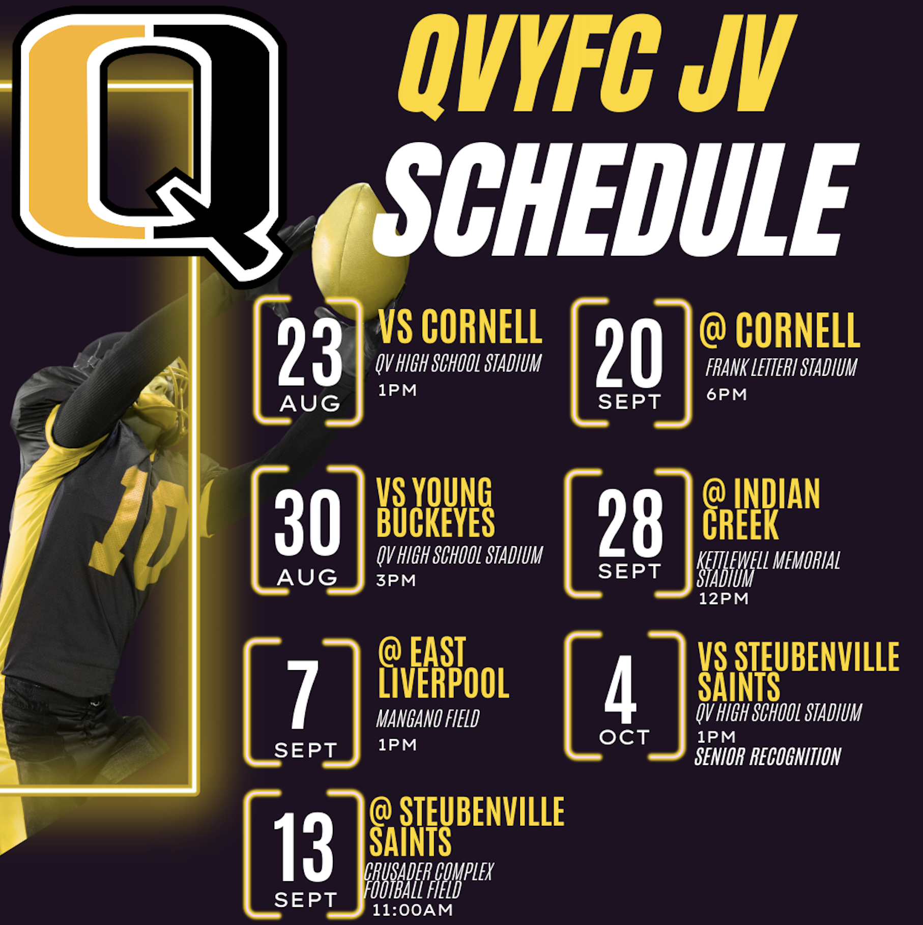 Little Quakers Game Schedule 8U - Quaker Valley Youth Football & Cheer